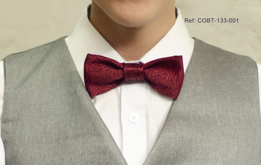 Corbatín rojo vino yakar grabado – El Taller de la Novia